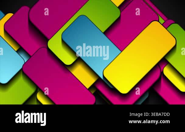 Colorful rectangles abstract geometric video animation Stock Video ...