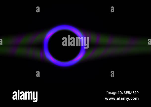 Glowing Blue Circle on Black Background Stock Video Footage - Alamy