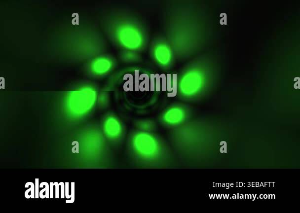 Glowing green light circle animation Stock Video Footage - Alamy