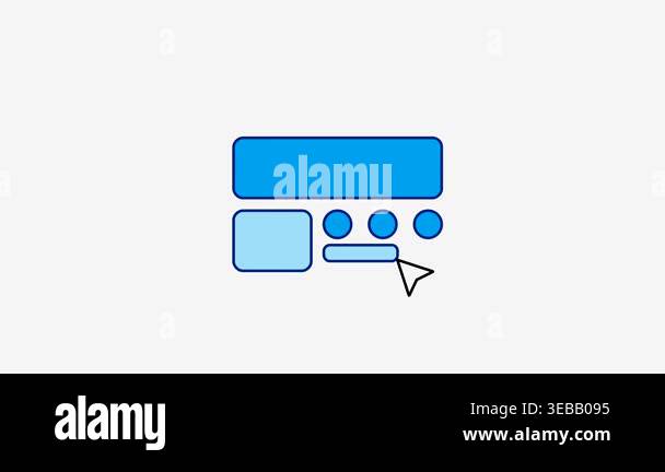 Digital Interface Cards Clicking Animation UX UI Modern Web Design 4K ...