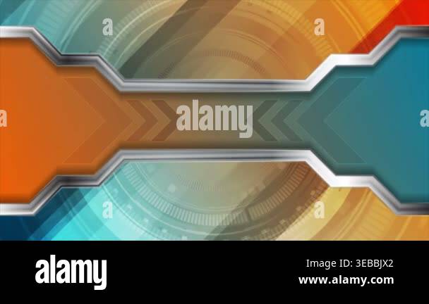 Technology abstract video animation with gear shape and arrows Stock ...