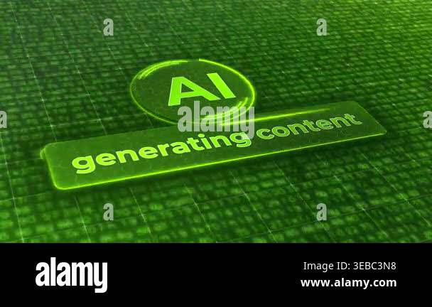 Video animation of a modern AI design icon with a glowing effect ...