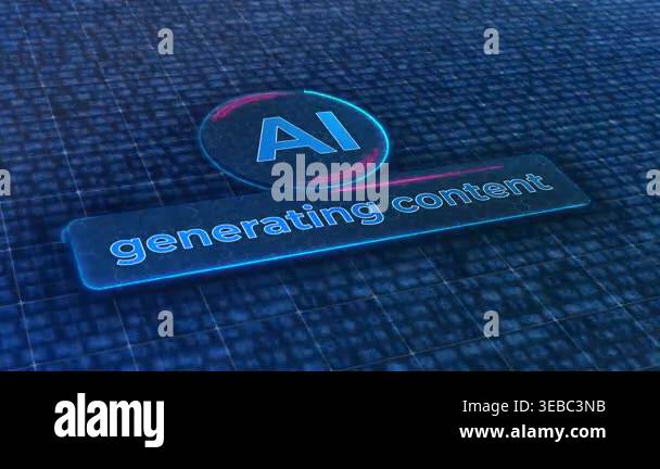 Video animation of a modern AI design icon with a glowing effect ...