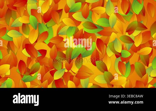 Bright autumn leaves abstract video animation Stock Video Footage - Alamy