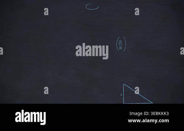 Animation of mathematical equations on black background. Equations ...