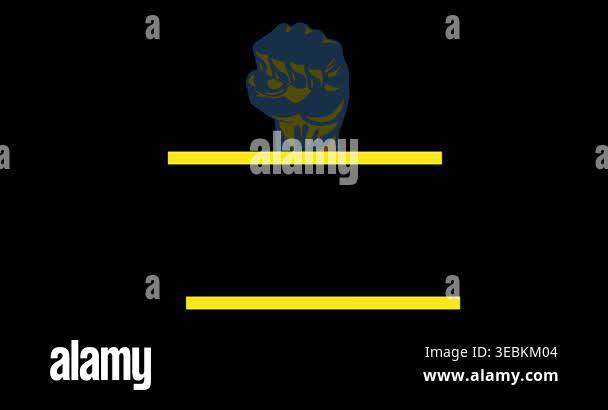 Animation of slava ukraini text over fists. ukraine crisis and ...