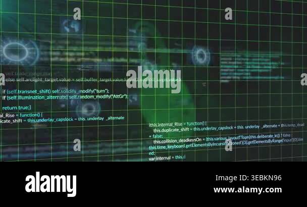 Animation of round scanners and data processing over cyber security ...
