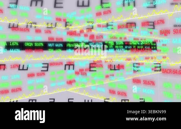 Animation of data processing over letters. Autism awareness month and ...
