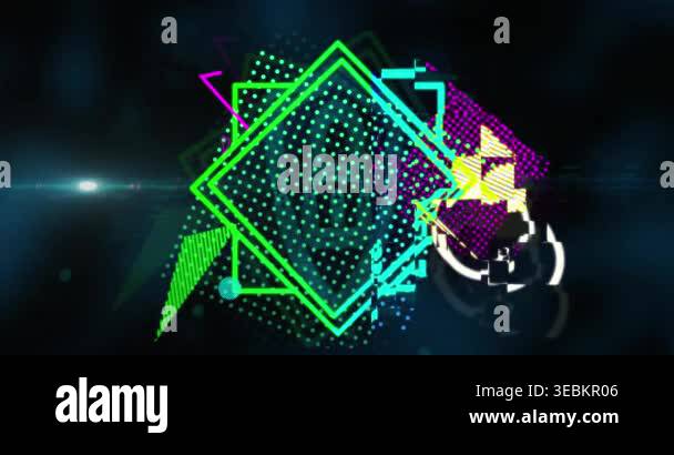 Animation of flash sale text over abstract background. Shopping sales ...