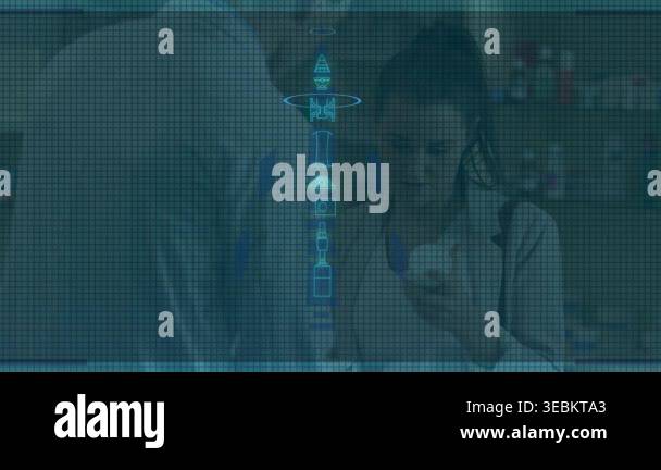 Animation of data processing over diverse doctor and patient. Global ...