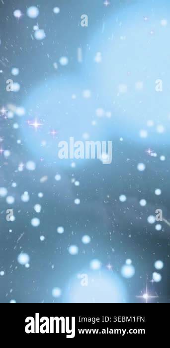 Vertical video: At start particles drifting, bokeh shifting, stars ...