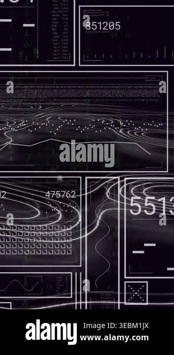 Vertical video: Layered HUD receiving pulse, updating contours ...