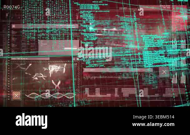 Animation of text with globe and network of connections. Global digital ...