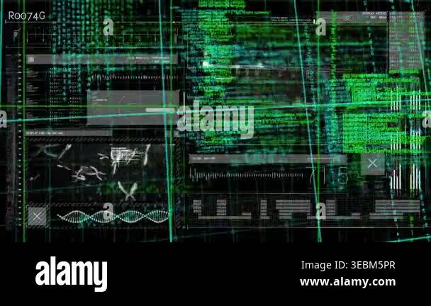 Animation of text with globe and network of connections. Global digital ...