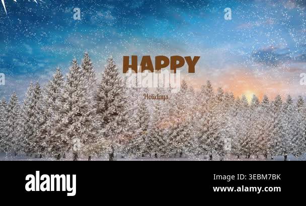 Digital animation of snowflakes falling against black background ...