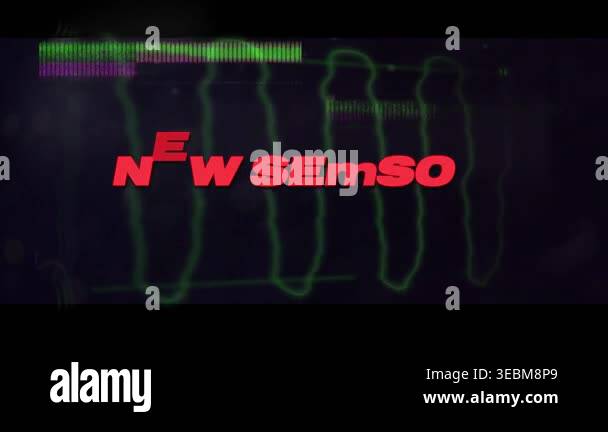 Animation of new season text over moving shapes. Social media and ...