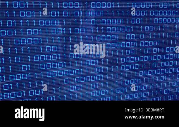 Animation of binary code and dna on navy background. Science, biology ...