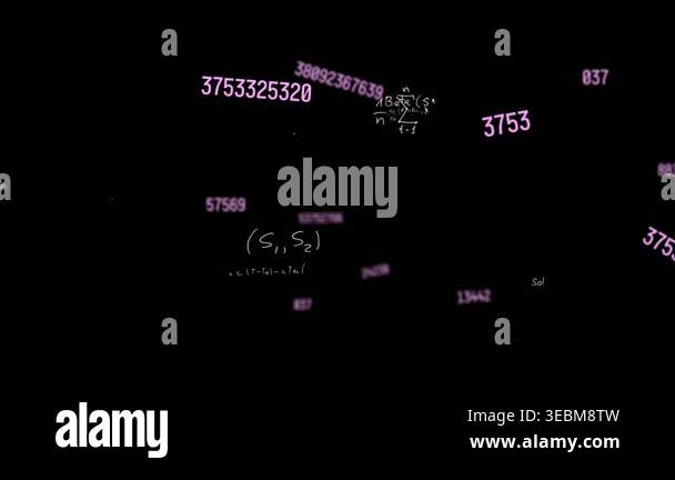 Animation of mathematical equations over blackboard. Global education ...