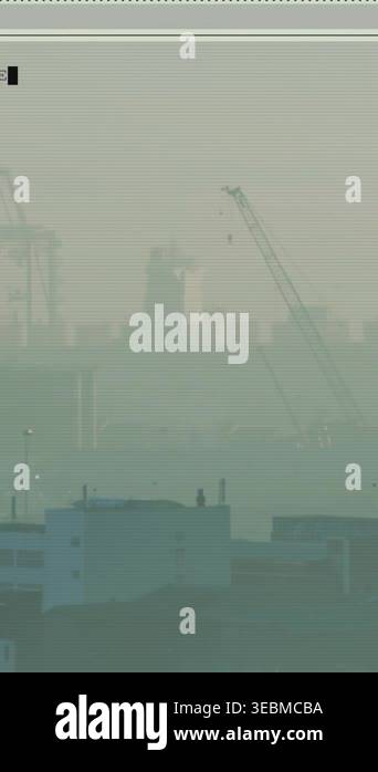 Vertical video: Scanline starting code overlay, text scrolling over ...