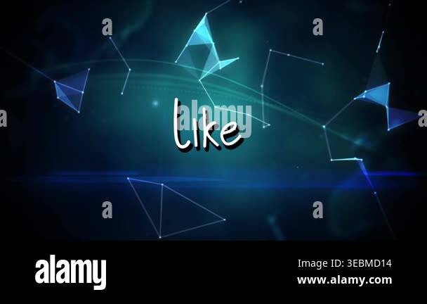 Animation of like text over globe. global business, finances ...