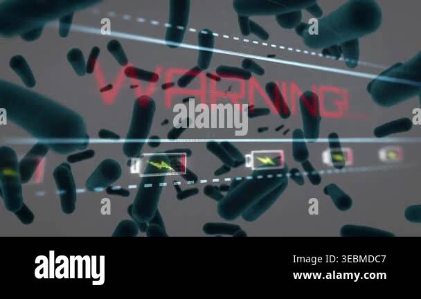 Animation of over birthday text. Global business finances and digital ...