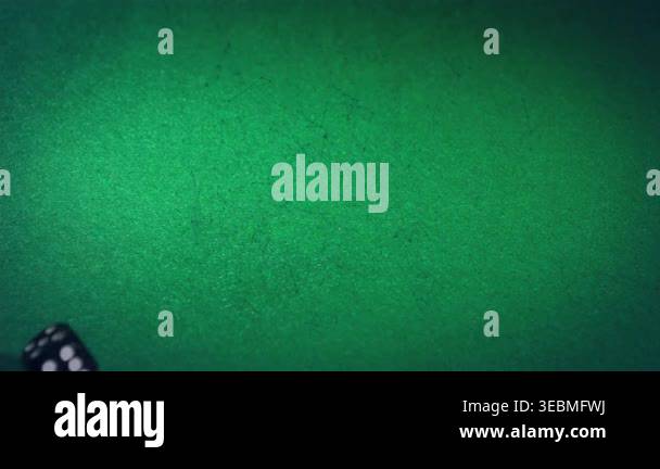 Animation of molecules over dice on game table. gambling, dice games ...