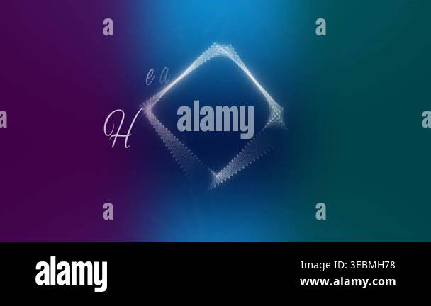 Animation of heart month text over shapes. global business, celebration ...
