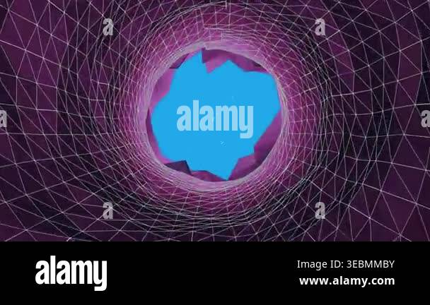 Animation of elections text over tunnel and light spots on blue ...