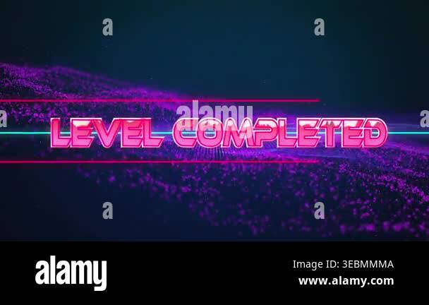 Animation of start text over blue liquid background. Video game ...
