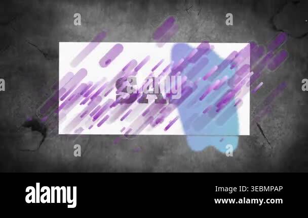 Animation of neon arrows over 20 text on grey background. Global ...