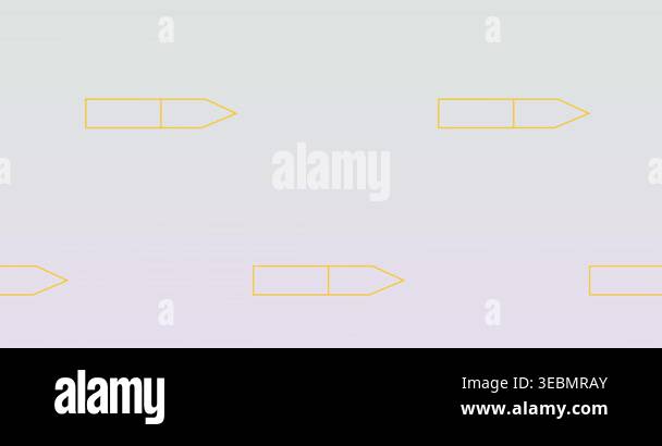 Animation of multiple pencil icons in seamless pattern against copy ...