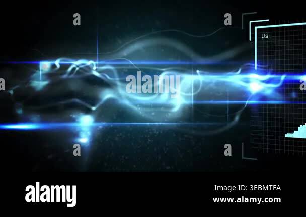Animation of text with globe and network of connections. Global digital ...