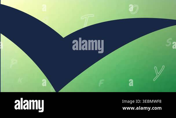 Animation of letters moving over shapes. Global business and digital ...