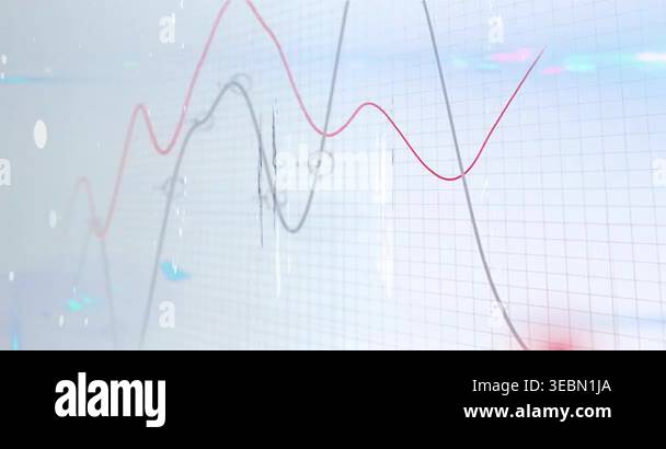 Animation of tunnel over white background. Science mathematics and ...