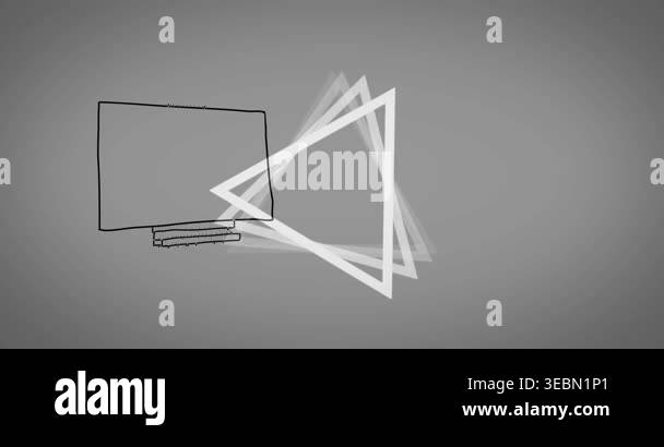 Animation of brain and geometric shapes beside easel with inspiration ...