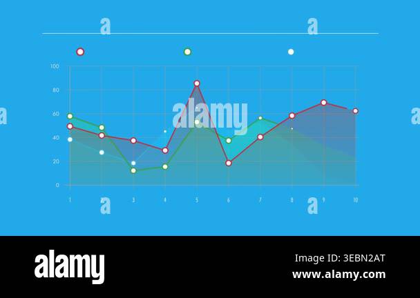Animation of elections text over graph on blue background. Elections ...