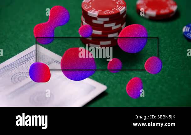 Animation of shapes and flash sale text over chips. Gambling, casino ...