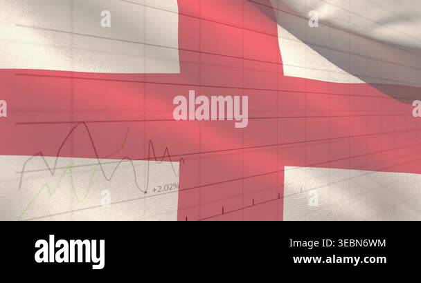 Animation of statistics and financial data processing on white ...