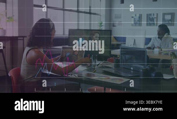 Animation of statistical data processing over female photographer ...