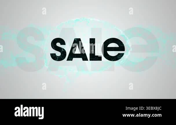 Animation of sale text and brain over white background. Retail ...