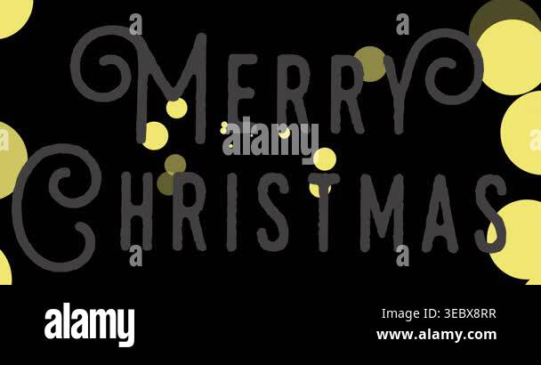 Animation of merry christmas text over spots. Christmas, celebration ...
