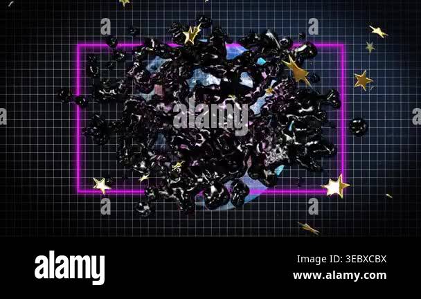 Animation of your text over shapes and stars. Global business and ...