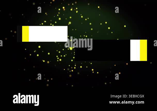Fight text animation over glowing particles on dark background. motion ...