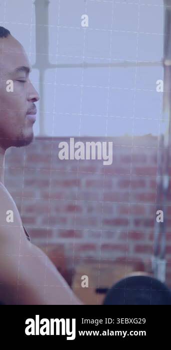 Vertical video: Man doing arm reps starting reach fitness charts ...