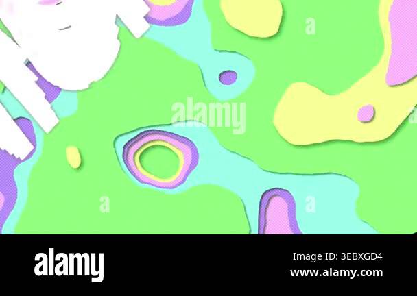 Animation of high score text over abstract pattern. Video game ...