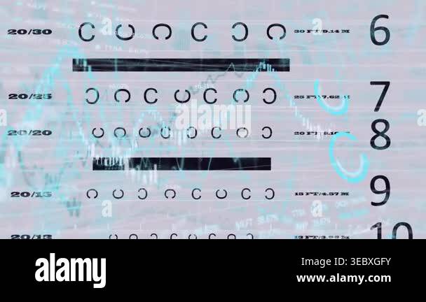 Animation of data processing over shapes. Autism awareness month and ...