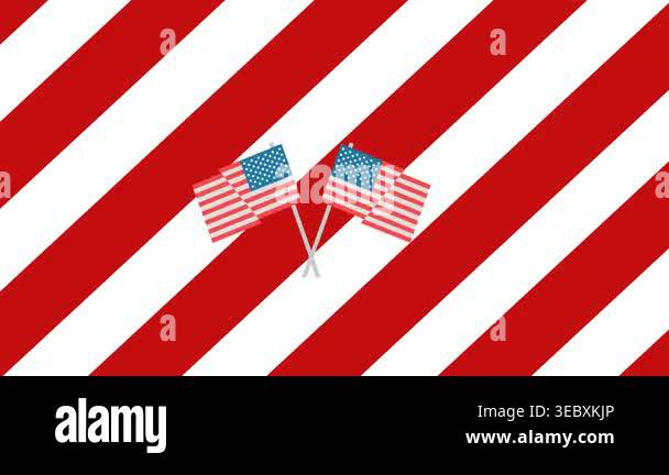 Animation of letters and cogs over american flags. global business and ...