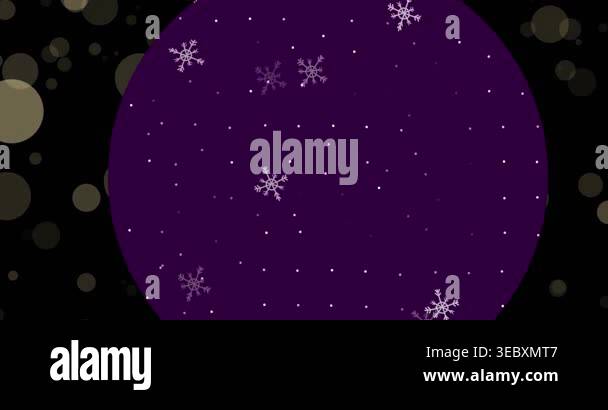 Animation of merry christmas text over spots. Christmas, celebration ...