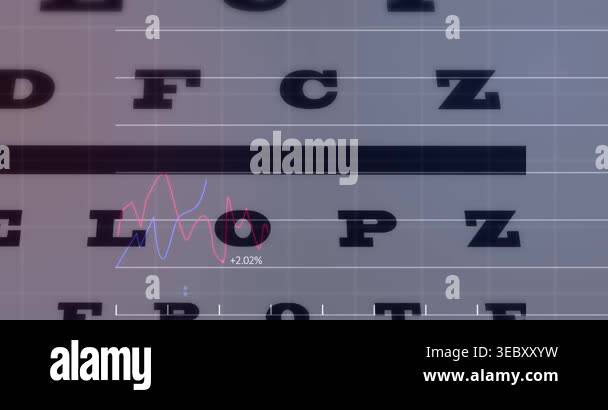 Animation of data processing over letters. global business and digital ...