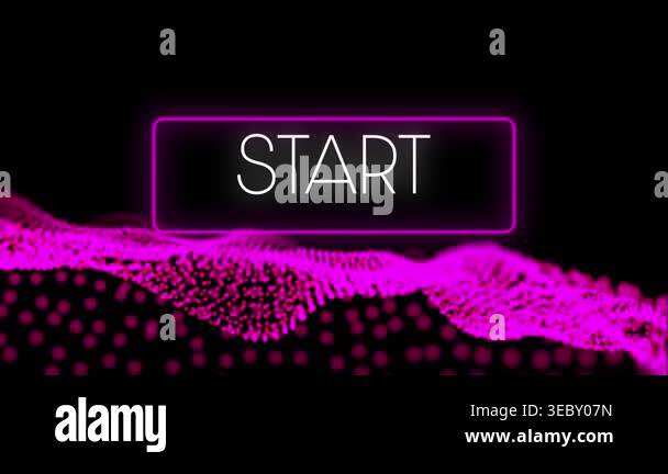 Purple high score text against neon black background. Video game ...